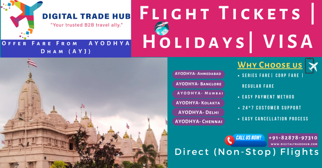 B2B Flight Tickets Offer from Ayodhya Dham - DTH Holidays | Digital ...